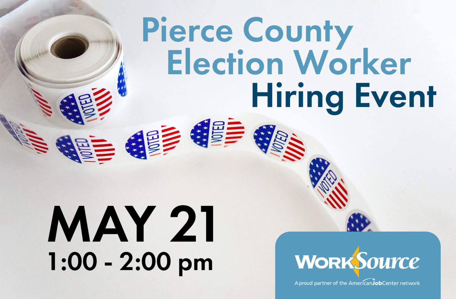 Virtual Hiring Event: Pierce County Elections – WorkSource Pierce