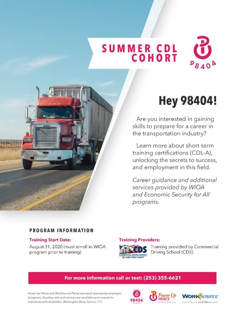 Summer CDL Cohort – WorkSource Pierce