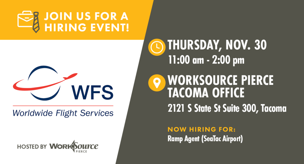 WFS Hiring Event on November 30th – WorkSource Pierce